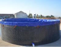 China 16m Diameter 301,440 Liters Collapsible Round Fish Pond PVC Tarpaulin Outdoor Fish Tank for sale