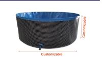 China 5000L Aquaculture Fish Farm Wire Mesh Fish Farming Tank Fish Pond Plastic Tank Diy Fish Pond for sale