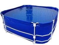 China 50000L Foldable PVC Tarpaulin Fish Farming Tank Fish Pond Plastic Tank Outdoor Fish Pond for sale