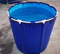 China 50000L Foldable PVC Tarpaulin Fish Farming Tank Fish Pond Plastic Tank Outdoor Fish Pond for sale