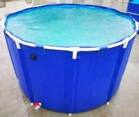 China 50000L Foldable PVC Tarpaulin Fish Farming Tank Fish Pond Plastic Tank Outdoor Fish Pond for sale