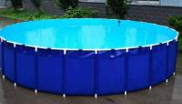China 50000L Foldable PVC Tarpaulin Fish Farming Tank Fish Pond Plastic Tank Outdoor Fish Pond for sale