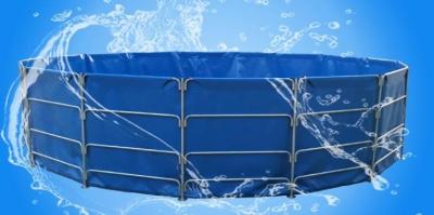 China 5000L Foldable 0.9mm PVC Tarpaulin Fish Tank For Fish Farm Fish Pond Plastic Tank Diy Fish Pond for sale