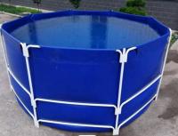China UV Resistant 10000L Round Folded PVC Tarpaulin Fish Tank Fish Pond Plastic Tank Diy Fish Pond for sale