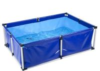 China Rectangular 2500L Moveable PVC Tarpaulin Fish Pond Collapsible Fish Tank Diy Fish Pond for sale