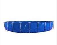 China 40000L Collapsible PVC Tarpaulin Round Fish Tank Fish Pond Plastic Tank Outdoor Fish Pond for sale