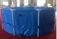China 40000L Collapsible PVC Tarpaulin Round Fish Tank Fish Pond Plastic Tank Outdoor Fish Pond for sale