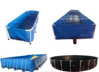 China 40000L Collapsible PVC Tarpaulin Round Fish Tank Fish Pond Plastic Tank Outdoor Fish Pond for sale