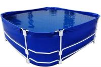 China Anti UV 20000L Square Flexible PVC Fish Farming Tank Collapsible Fish Tank Outdoor Fish Pond for sale