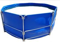 China Anti UV 20000L Square Flexible PVC Fish Farming Tank Collapsible Fish Tank Outdoor Fish Pond for sale