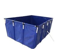 China Customed Size Rectangle Shape PVC Tarpaulin Fish Breeding Tank 3000L-50000L Fish Pond Plastic Tank for sale