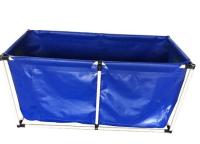 China Customed Size Rectangle Shape PVC Tarpaulin Fish Breeding Tank 3000L-50000L Fish Pond Plastic Tank for sale