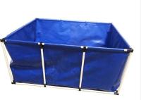 China Customed Size Rectangle Shape PVC Tarpaulin Fish Breeding Tank 3000L-50000L Fish Pond Plastic Tank for sale