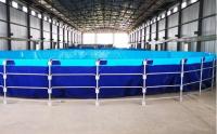 China 50000L Flexible Foldable 0.9mm PVC Tarpaulin Fish Tank Outdoor Fish Pond Diy Fish Pond for sale