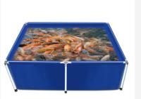 China Movable 4000L PVC Tarpaulin Fish Farming Water Tank With Metal Frame Collapsible Fish Tank for sale