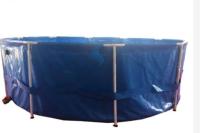 China Anti Leaking 2.6x1.2m Round PVC Fish Farming Tank Fish Pond Plastic Tank Diy Fish Pond for sale