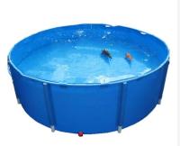 China Anti Leaking 2.6x1.2m Round PVC Fish Farming Tank Fish Pond Plastic Tank Diy Fish Pond for sale