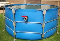 China Anti Leaking 2.6x1.2m Round PVC Fish Farming Tank Fish Pond Plastic Tank Diy Fish Pond for sale