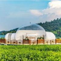 China Inflatable PVC Tarpaulin Clear Bubble Camping Tent Flame Retardant Inflatable Party Tent for sale