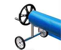 China Manual Stainless Steel 304 Swimming Pool Solar Cover Dustproof Swimming Pool Cover Reel for sale