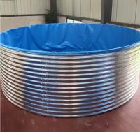China Above Ground Tarpaulin Fish Pond With Galvanized Sheet Outdoor for sale