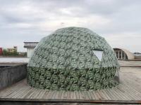 China Camouflage Outdoor Hotel Steel 5M Geodesic Dome Tent UV Resistance Dome Camping Tent for sale