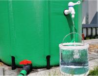 China 1000L SGS Outdoor Rainwater Storage Barrel PVC Tarpaulin Foldable for sale