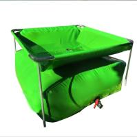 China 2500L PVC Tarpaulin Water Tank Foldable Steel Frame Rainwater Collect for sale