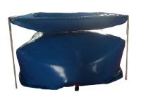 China 2500L PVC Tarpaulin Water Tank Foldable Steel Frame Rainwater Collect for sale