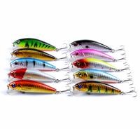 China 72mm 8.7g Bass Pike Tilapia Floating Bait 5 X ABS Plastic Lures for sale