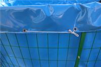 China Foldable 50000 Liters PVC Tarpaulin Fish Pond With Steel Mesh for sale