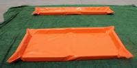 China Aluminum 0.90mm PVC Tarpaulin Gasline Tank Spill Prevention 2Mx1M for sale