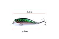 China Submerged Minnow Fishing Lures Baits Warped Bass 4.7cm / 3.7g for sale