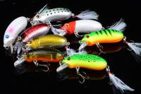 China Fishing Gear Bait Minnow 6cm / 9.8g Black Feather Hook ABS Plastic for sale
