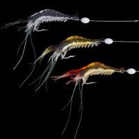 China Soft Shrimp Bait Night Fishing Lures 9cm 6g Simulation With Hook for sale