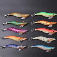 China Luminous Wooden Shrimp Set Sea Fishing Gear Lures ABS Material for sale