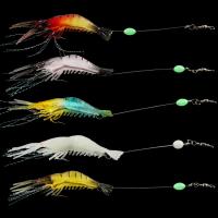 China 6cm 5.4g Fake Shrimp Hook Fishing Lures Baits Luminous for sale