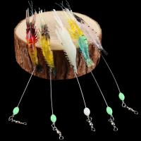 China 6cm 5.4g Fake Shrimp Hook Fishing Lures Baits Luminous for sale