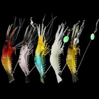 China 6cm 5.4g Fake Shrimp Hook Fishing Lures Baits Luminous for sale