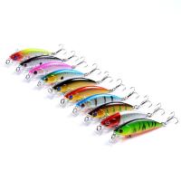 China 10 Colors 6.70CM/5g 8# Hooks Perch,Crucian,Culter Alburnus Plastic Fishing Bait Plastic Minnow Lures for sale