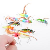 China 8 Colors 4.5CM/3g 10# Hooks Hard Plastic Fishing  Bait Minnow Lures for sale