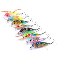 China 8 Colors 4.5CM/3g 10# Hooks Hard Plastic Fishing  Bait Minnow Lures for sale