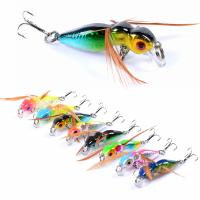 China 8 Colors 4.5CM/3g 10# Hooks Hard Plastic Fishing  Bait Minnow Lures for sale