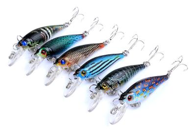 China 6 Colors 6.5CM/5G New Model Mullet,Perch,Catfish Plastic Hard Bait Sinking Minnow Fishing Lure for sale