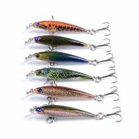 China 6 Colors 5CM/2.2G 10#Hooks Mullet,Perch,Catfish Plastic Hard Bait 0.1m-0.3m floating Minnow Fishing Lure for sale