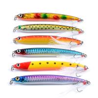 China 6 Colors 10CM/14.4G 6#Hooks Perch,Catfish Plastic Hard Bait Sinking Pencil Fishing Lure for sale