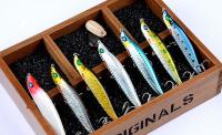 China 7 Colors 9/.5CM/17G 6#*2Hooks Sea River Long Shot Plastic Hard Bait Sinking Pencil Fishing Lure for sale