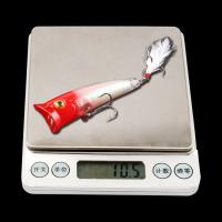China 7 Colors 8CM/10.50G Feather Hook Perch,Catfish Plastic Hard Bait Popper Fishing Lure for sale