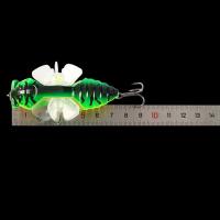 China 10 Colors 7.5CM/15.5g Twin Propeller Plastic Hard Bait Tractor Rotary Tackle Popper Fishing Lure for sale