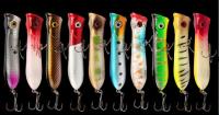 China 10 Colors 8.50CM/11.70g Perch,Catfish Plastic Hard Bait Casting Trolling Popper Fishing Lure for sale